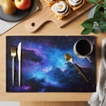 Blue Purple Sky Placemats Set of 12, Cotton Linen Fabric Place Mats ...