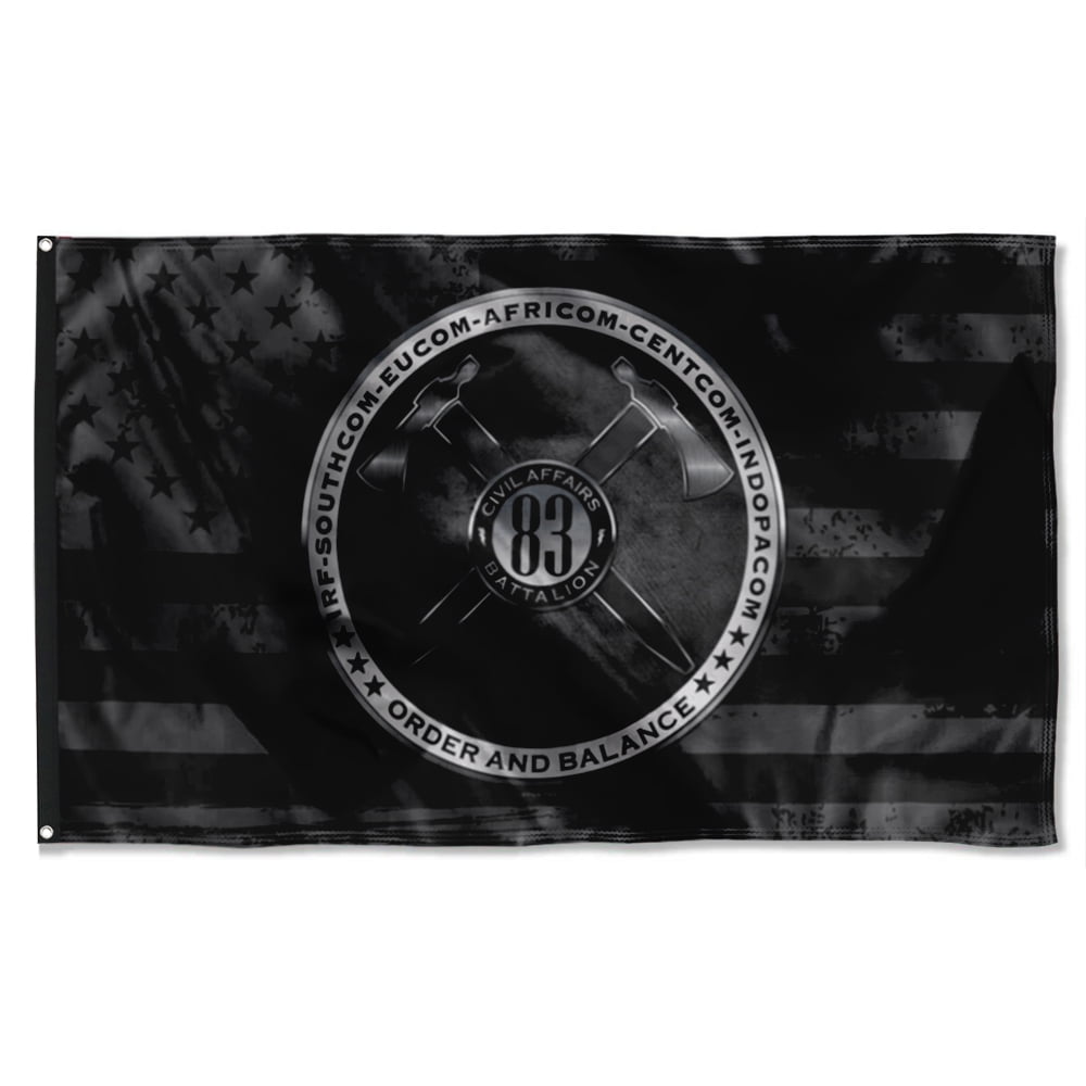 Cayyon 83rd Civil Affairs Flag 3x5Feet Military Banner with 2 Brass ...