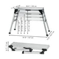 BENTISM Aluminum Folding Work Platform Non-slip Bench 330 lbs ...