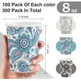 300 Pack 8 OZ Paper Cups, Disposable Colorful Hot and Cold Beverage ...