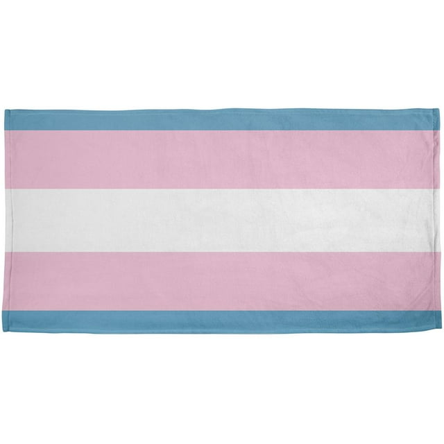 Lgbt Transgender Pride Flag All Over Beach Towel