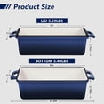 2 in 1 Enameled Cast Iron Bread Pan with Lid, 9x5 Loaf Pans for ...