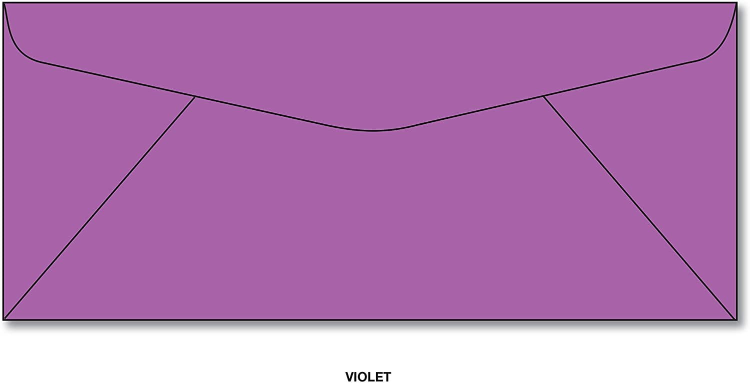 Violet #10 Business Envelopes - 100 Envelopes - Walmart.com