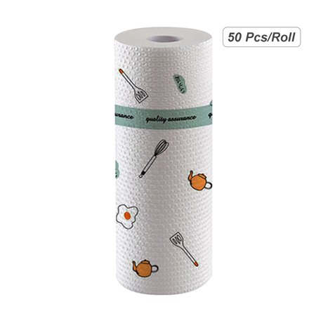 50Pcs/Roll Disposable Dish Cloth Home Cleaning Towels Kitchen Dish ...