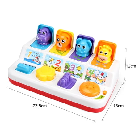 Interactive Pop Up Animals Toy With Light Music Animal Sounds Baby ...