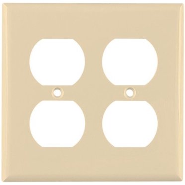 Cooper 2157V Ivory Two Gang Combination Wall Plate, 1-Decorator and 1 ...