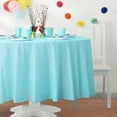 Way To Celebrate Light Blue Round Plastic Table Cover 84 Inches ...