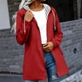 AherBiu Rain Jacket for Women Waterproof Mid-Long Windbreaker Raincoat ...