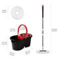 360° Rotating Spin Mop and Bucket Set, Long Handle Floor Mop with 4 ...