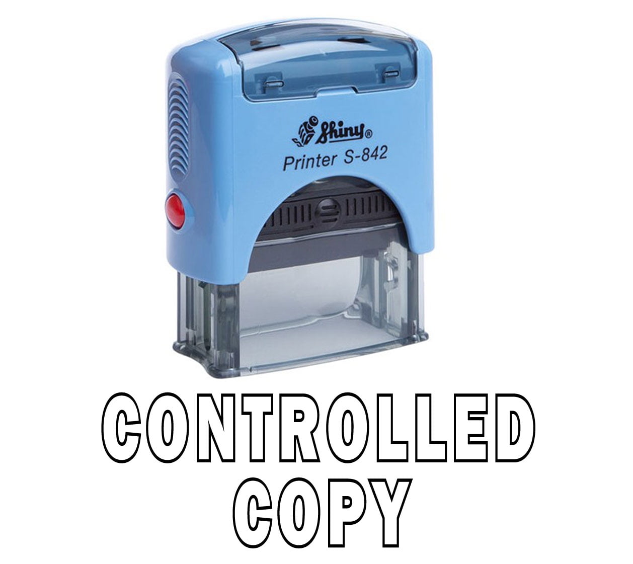 Printtoo CONTROLLED COPY Self Inking Rubber Stamp Custom Shiny Office ...