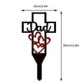 Memorial Garden Stake Grave Marker Metal Sympathy Decoration Red Heart ...