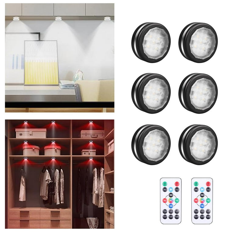 Color Changing Led Puck Lights 6 Pack Color Changing LED Puck Lights