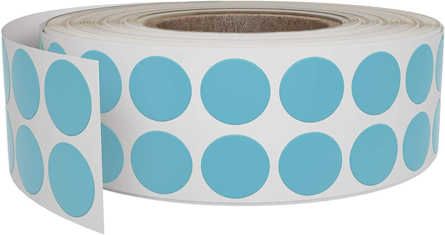Color Coding Labels 17mm Light Blue Circle Sticker Dots Rolls (11/16 ...