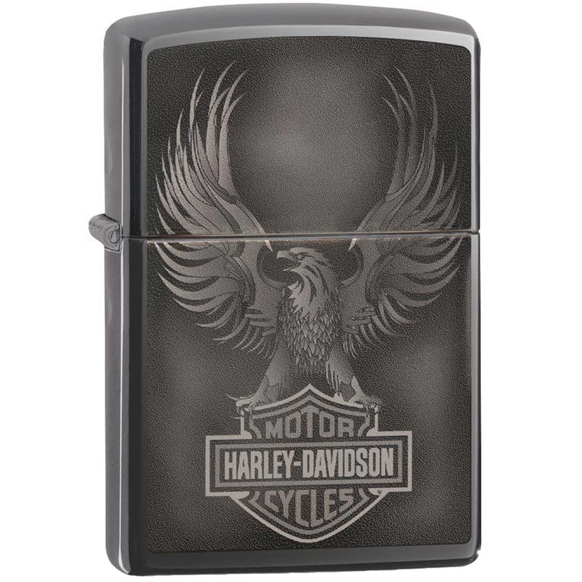 Click here for Zippo 49044 Black Ice Harley Davidson Refillable W... prices