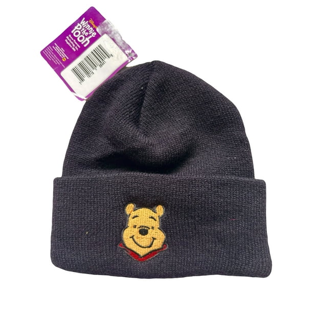 Disney Winnie The Pooh Beanie - Winnie The Pooh Black Winter Hat ...