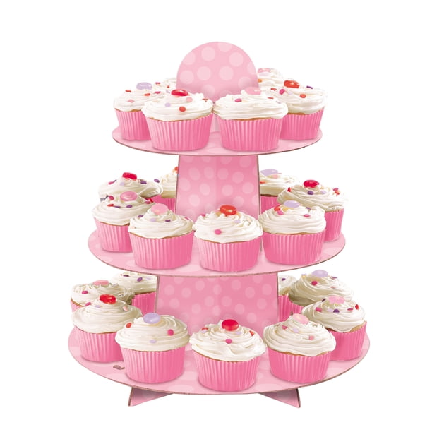 Pink Cardboard Cupcake Stand, 1.1ft x 11.75in - Walmart.com - Walmart.com
