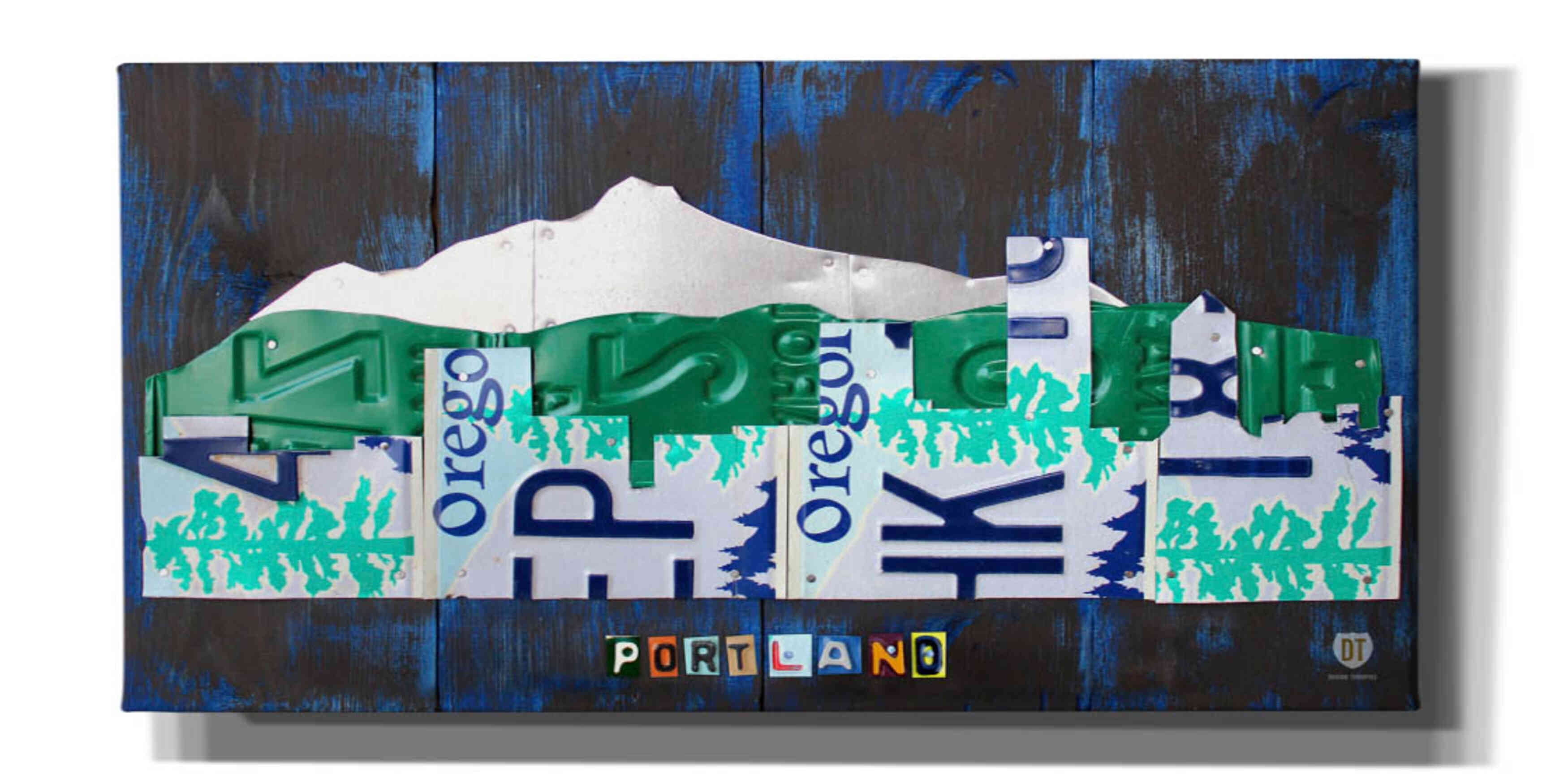 Epic Graffiti 'Portland Skyline License Plate Art' by Design Turnpike ...