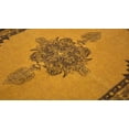 Persian Medallion Mustard Yellow Runner Rug Slip Skid Resistant Rubber ...