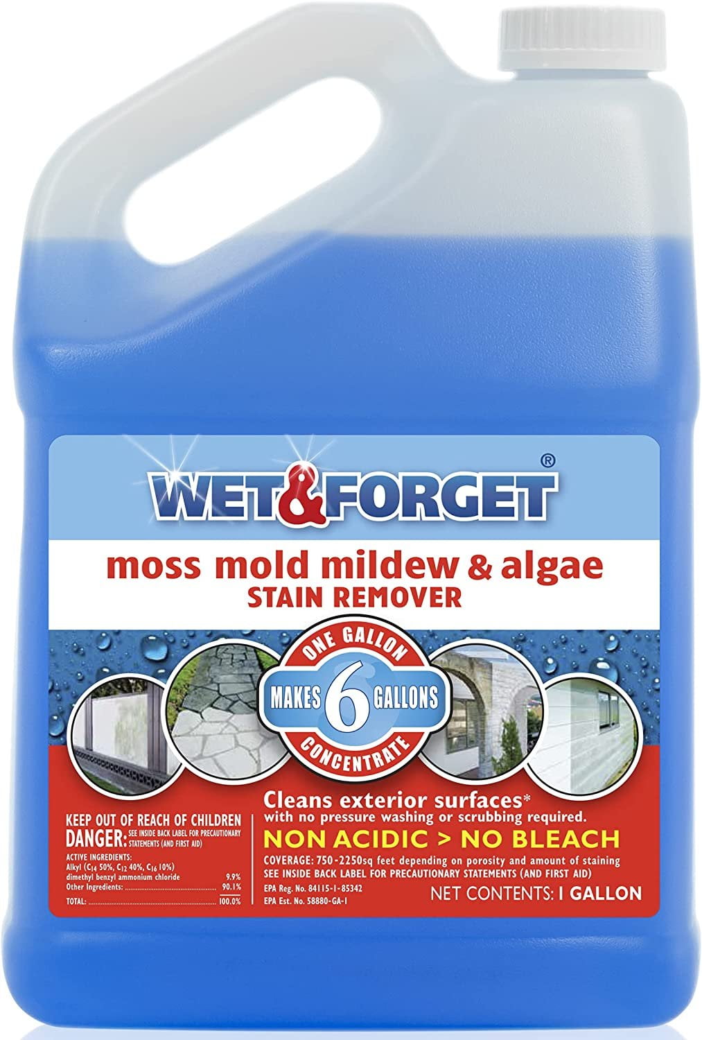 Wet & Forget Moss, Mold, Mildew, & Algae Stain Remover Multi-Surface ...