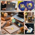 9Pcs Nickel Self-adhesive Picture Stickers Metal Decals Golden Mixed ...