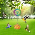 FHBVT Painted Hummingbird Shaped Feeder Wind Chime Sunlight Refractor ...