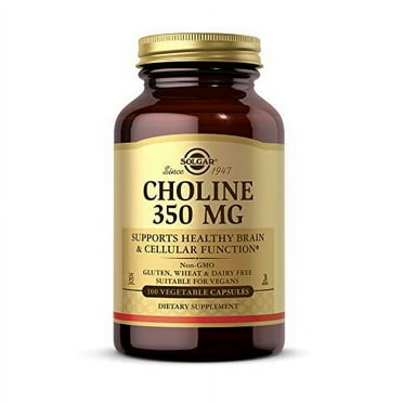 Solgar Choline 350 mg Vegetable Capsules, 100 Ct - Walmart.com