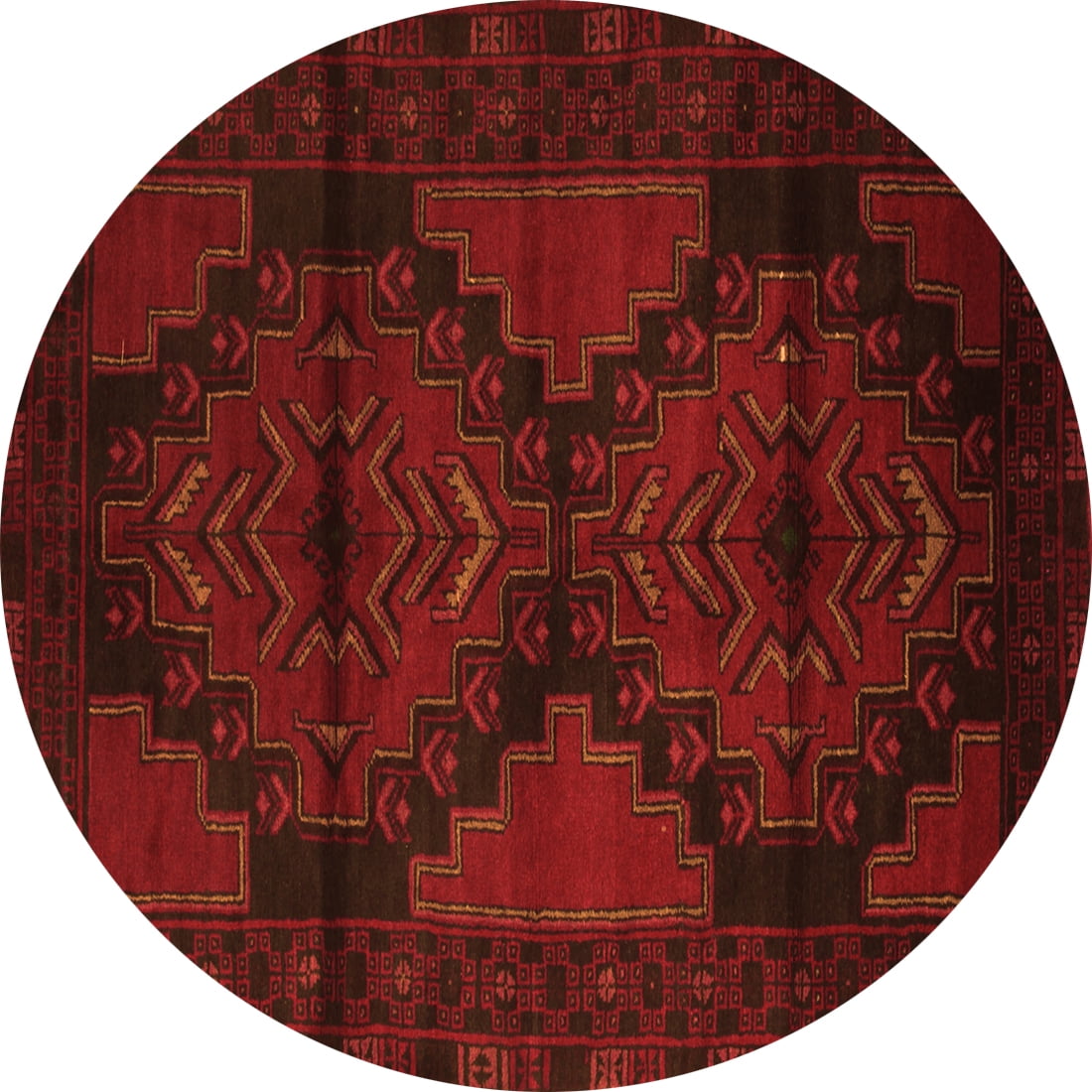 Ahgly Company Indoor Round Persian Orange Traditional Area Rugs, 8 ...