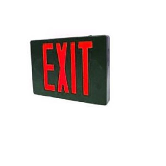 Wesco XT-RB-EM LED Exit Sign Red Letter - Black Housing - Walmart.com