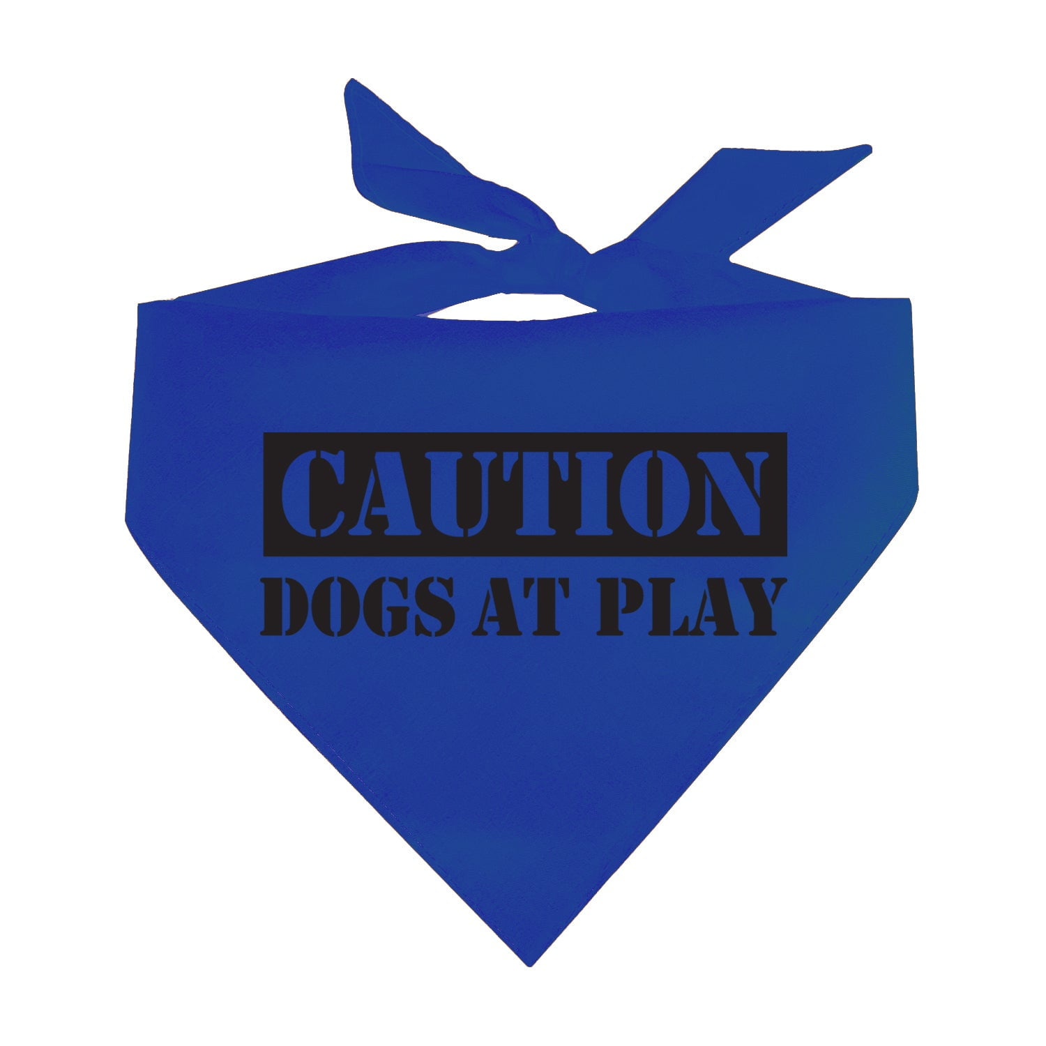 Caution Dogs At Play Triangle Dog Bandana (Assorted Colors) - Walmart.com