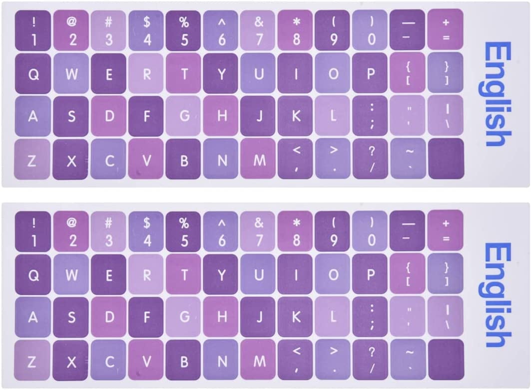 Universal English Keyboard Stickers, 2PC Replacement English Keyboard ...