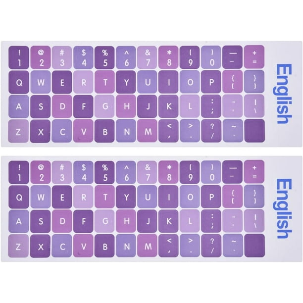 Universal English Keyboard Stickers, 2PC Replacement English Keyboard ...