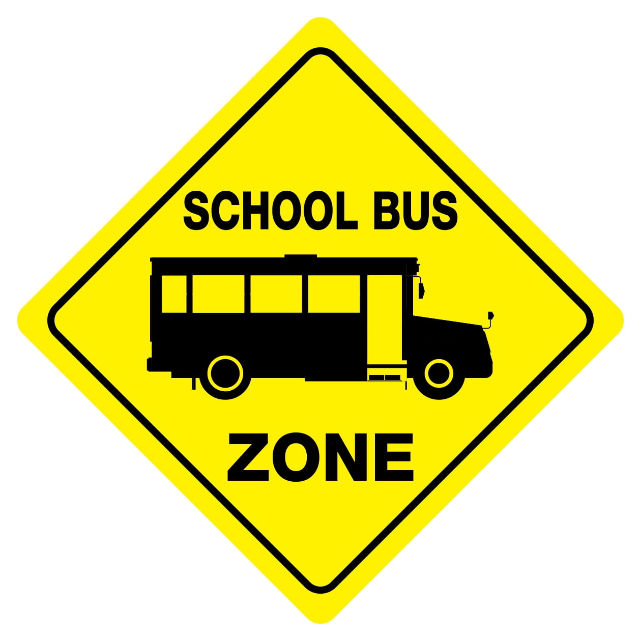 SCHOOL BUS ZONE Funny Novelty Xing Sign - Walmart.com