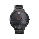 Movado Ultra Slim 35mm PVD Steel Black MOP Dial Quartz Ladies Watch ...