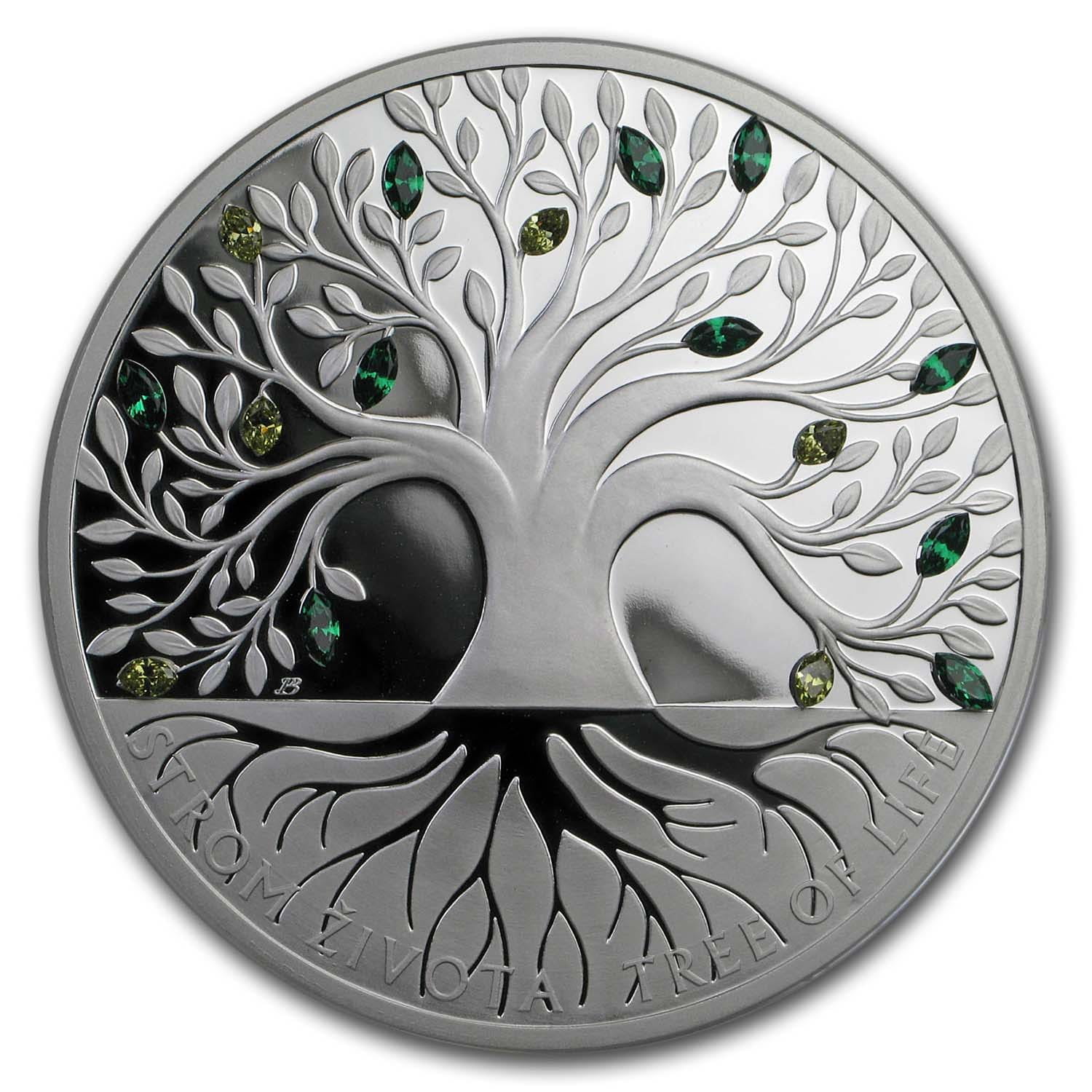 2020 Niue 1 oz Silver Proof Crystal Coin: Tree of Life - Walmart.com