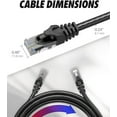 Ultra Clarity Cables Cat6 Ethernet Cable, RJ45, LAN, UTP, Black, 100ft ...