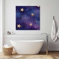 Canvas Print Wall Art Oil Paintings Retro Dream Star on Purple Picture ...