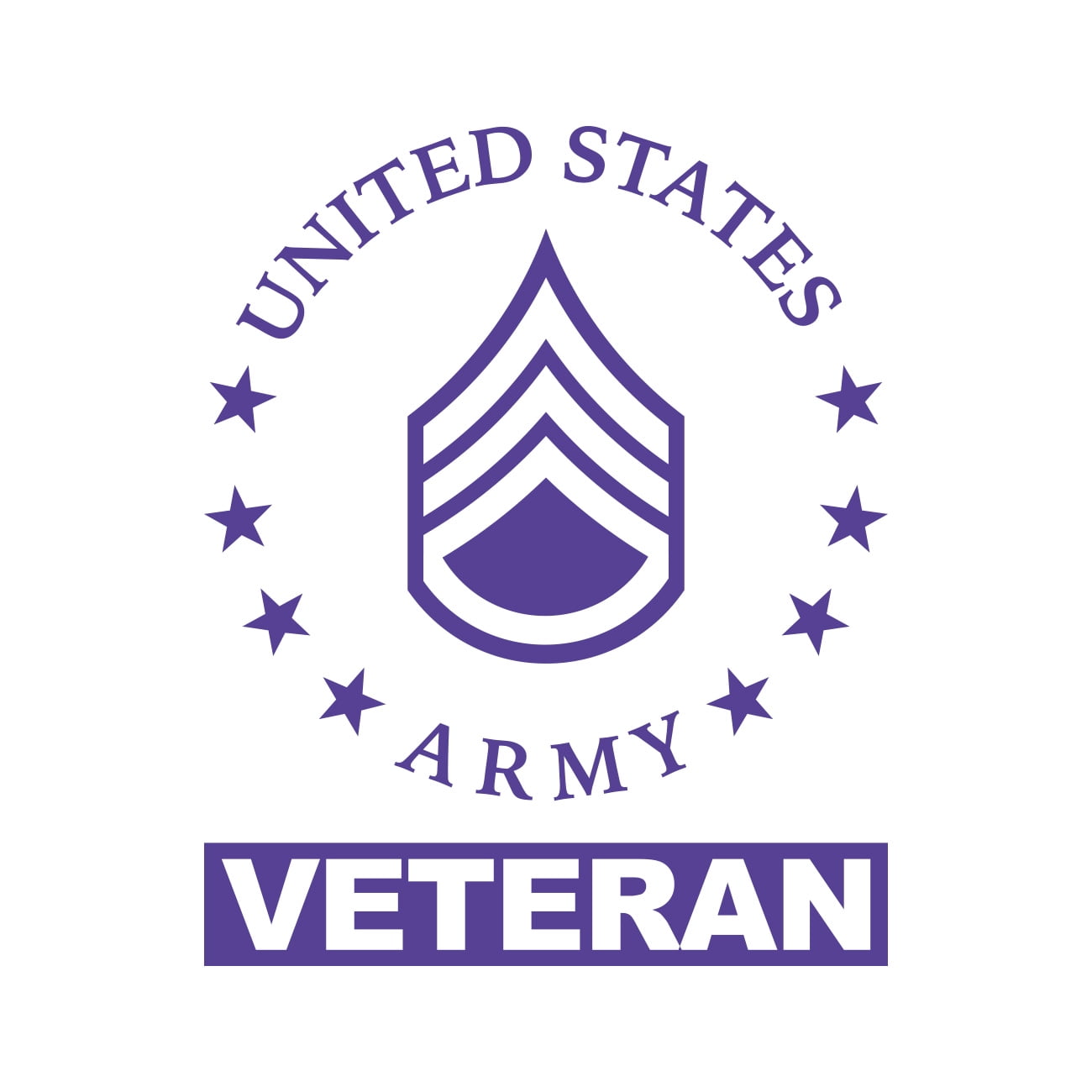 E-6 Staff Sergeant Veteran US Army Rank Sticker Decal Die Cut - Self ...