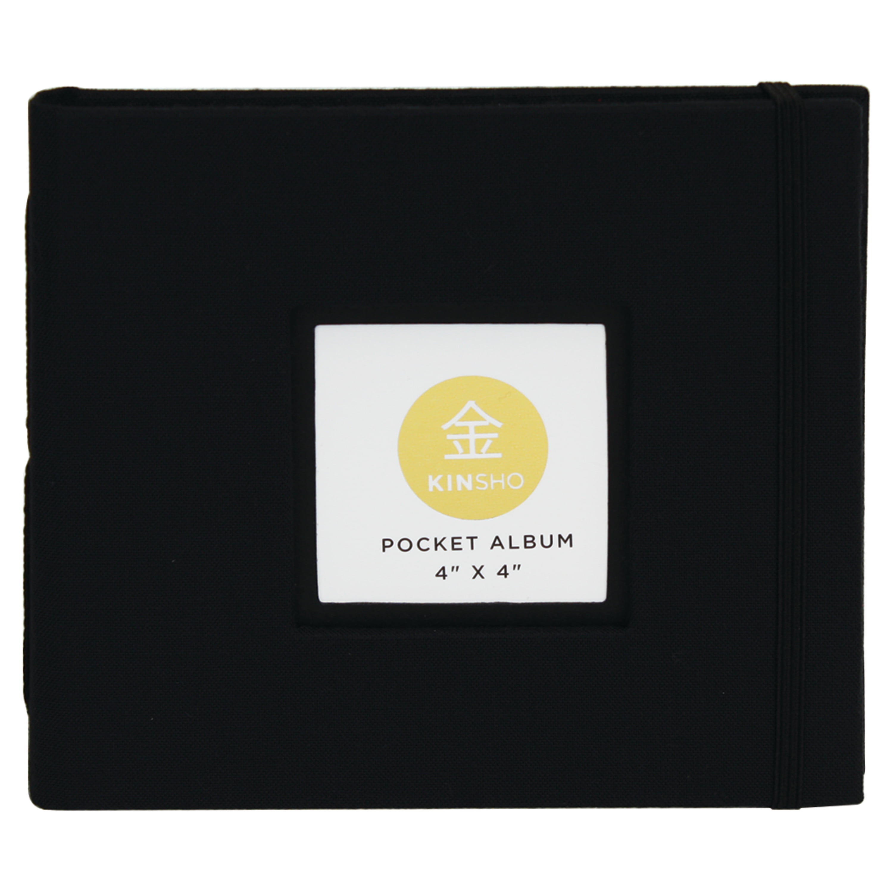 KINSHO Pocket Album, 4" x 4", Black - Walmart.com