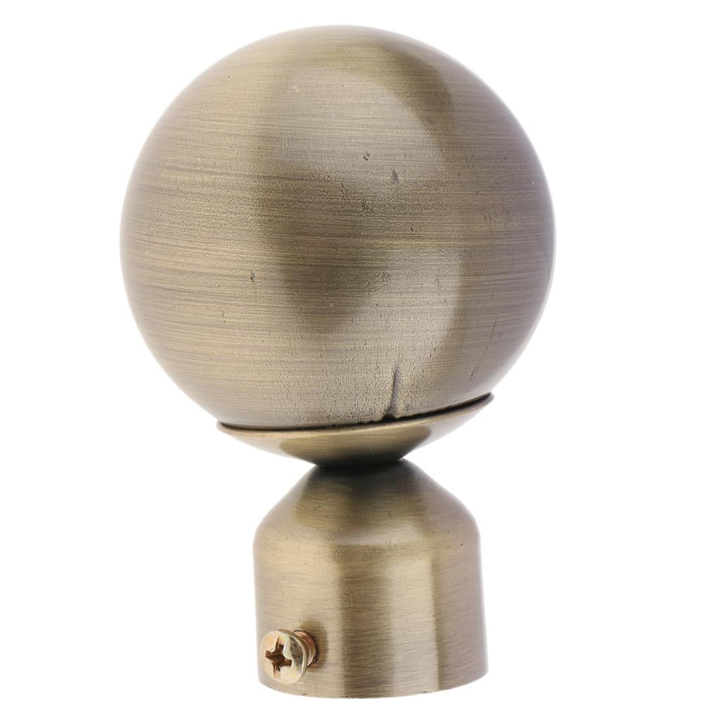 Curtain Rod Head/Ends Drapery Pole Finals Decorative Dia 28mm For home ...