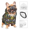 Goofa Sugar Skulls Pattern Small Dog Sweater Hoodies Pet Grey Hooded ...