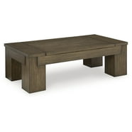 Ashley Furniture Modern Round Wood Cabalynn Coffee Table, Light Brown ...