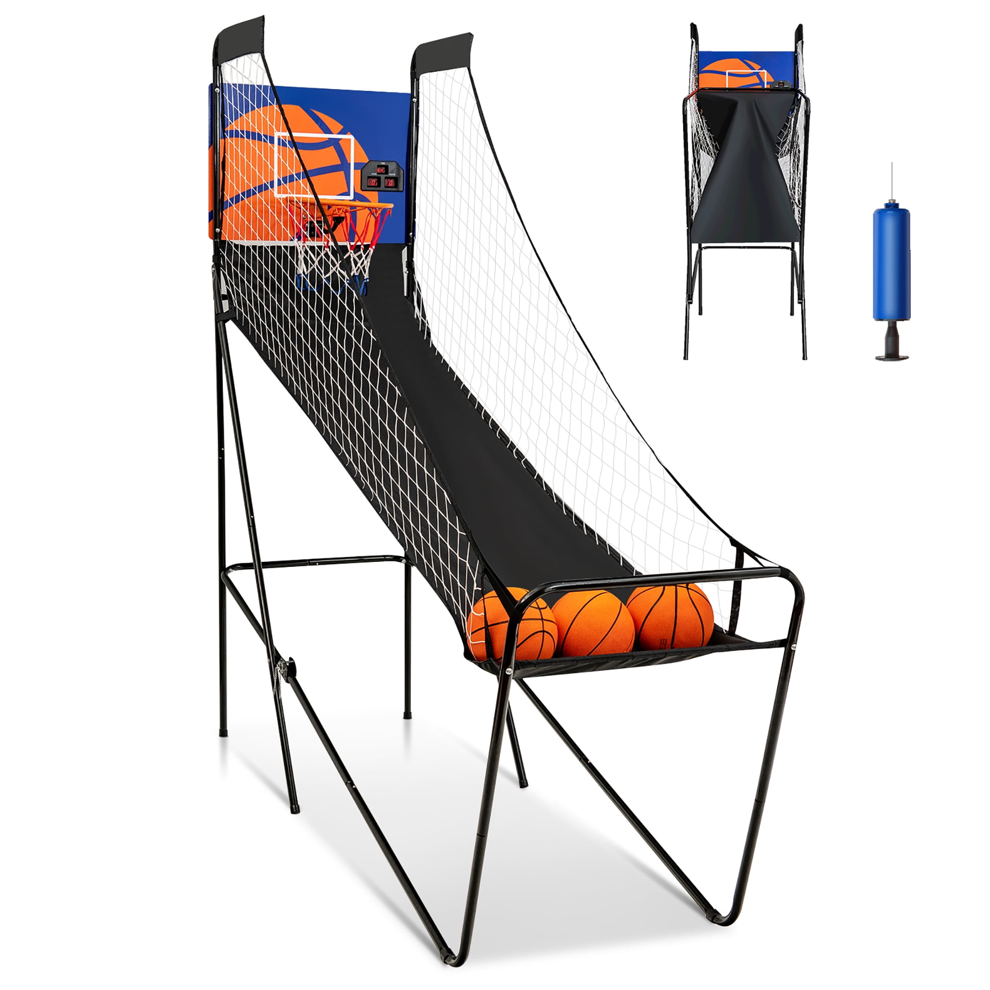 Costway Foldable Single Shot Basketball Arcade Game W/Electronic Scorer ...
