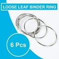 Metal Loose Leaf Rings 6pcs Office Book Rings Hinge Snap Ring Key Ring ...