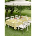 60x84 Inch Outdoor Tablecloth with Umbrella Hole Zipper Rectangle Lemon ...