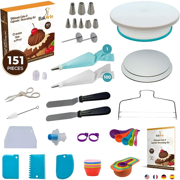 Ultimate Cake Decorating Kit – Cake & Cupcake Decoration Supplies Set ...