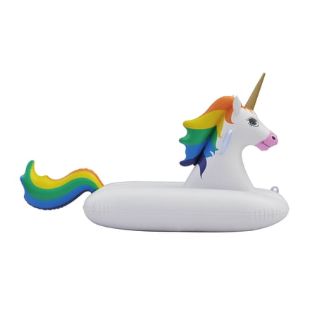 Sled Unicorn Snow Tube Inflatable 49 inches Long One Person snow and ...