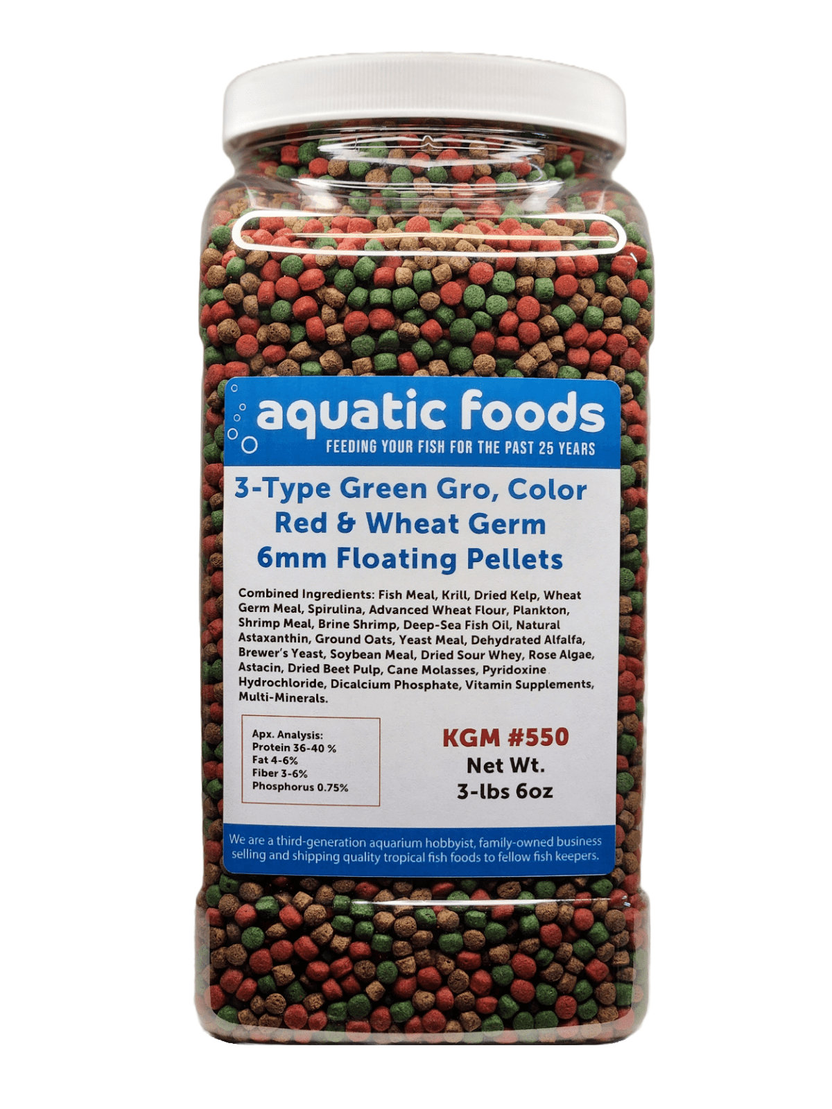 3-Type 6mm Floating Pellet Blend Mix of Green Growth, Red Color ...