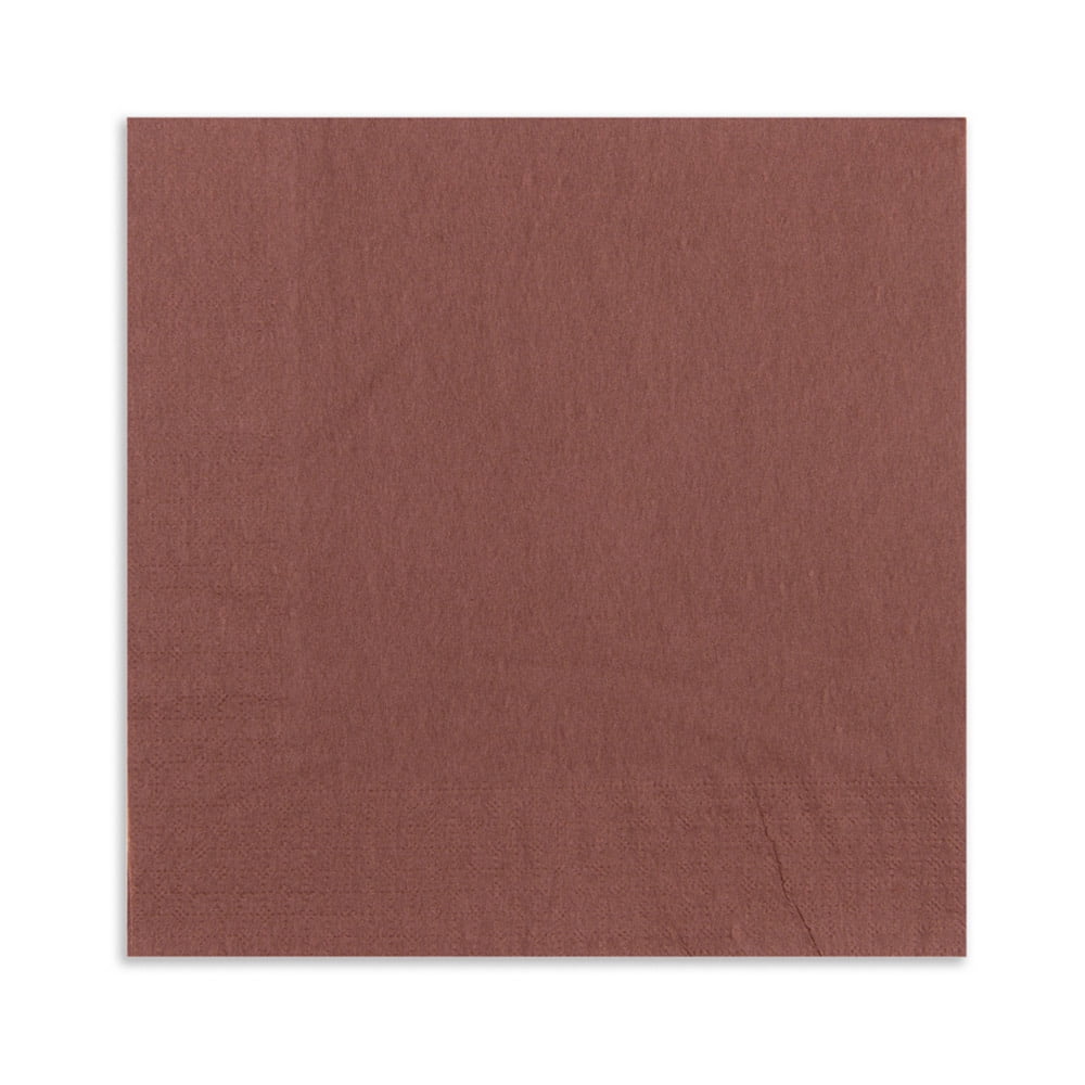 Luxenap Square Brown Paper Napkin Micropoint 2 Ply 15 3 4 X 15 3 