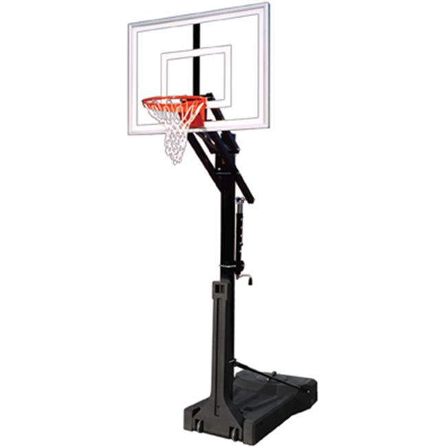 OmniJam Turbo Steel-Glass-HDPE Portable Basketball System, Black ...