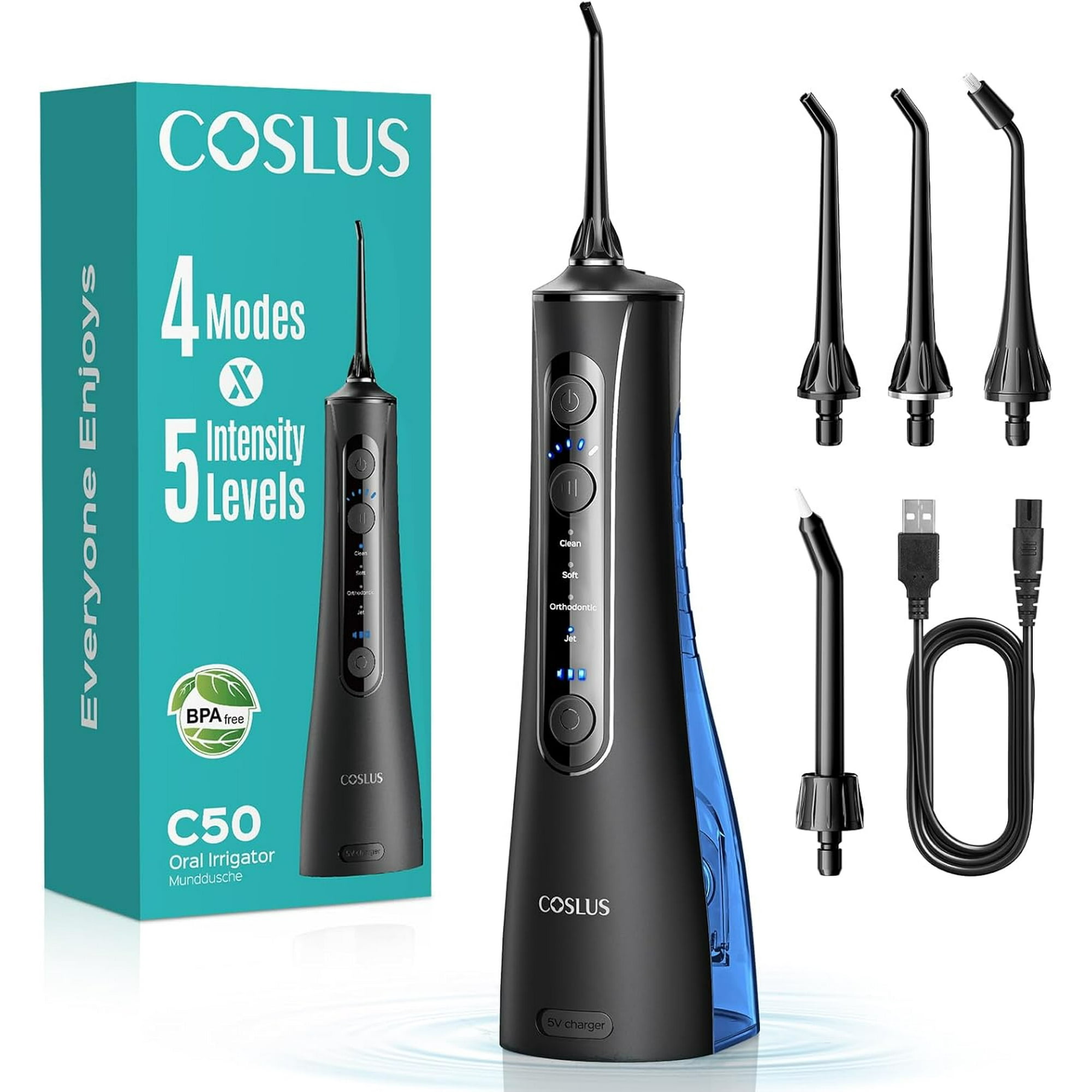 Click here for Coslus Cordless Water Flosser: 4 Modes & 5 Intensi... prices